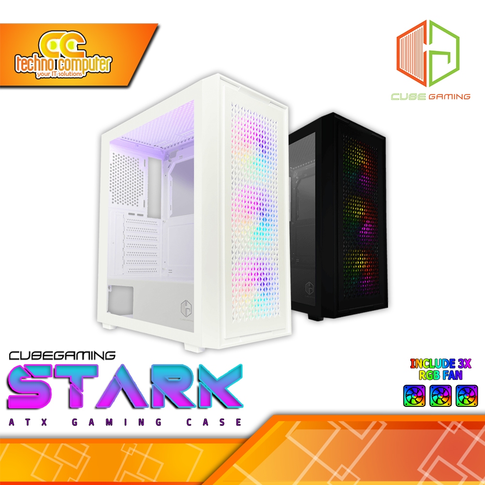 Jual CASING CUBE GAMING STARK - Mid Tower ATX Case Tempered Glass (Free ...