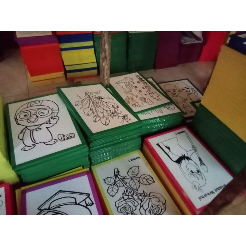 Jual STYROFOAM LUKIS / GABUS MEWARNAI 5 lembar / COLORING ANAK / MAINAN ...