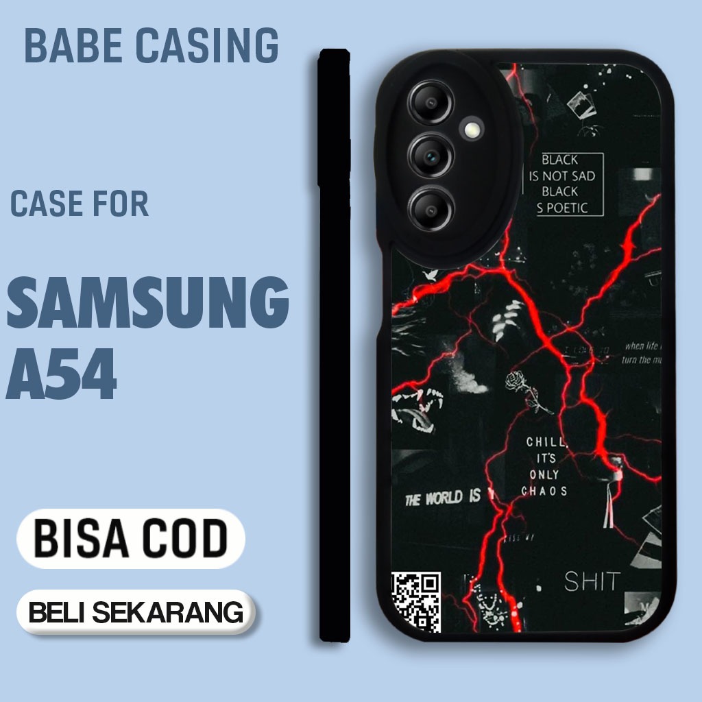 Jual case hp samsung a54 5g terbaru gambar aesthetic black 2 hitam ...