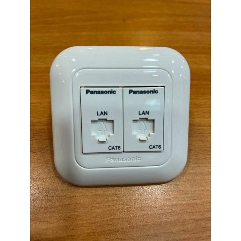 Jual panasonic modul data lan cat6 cat 6 + cat 6 soket data cat6 double ...