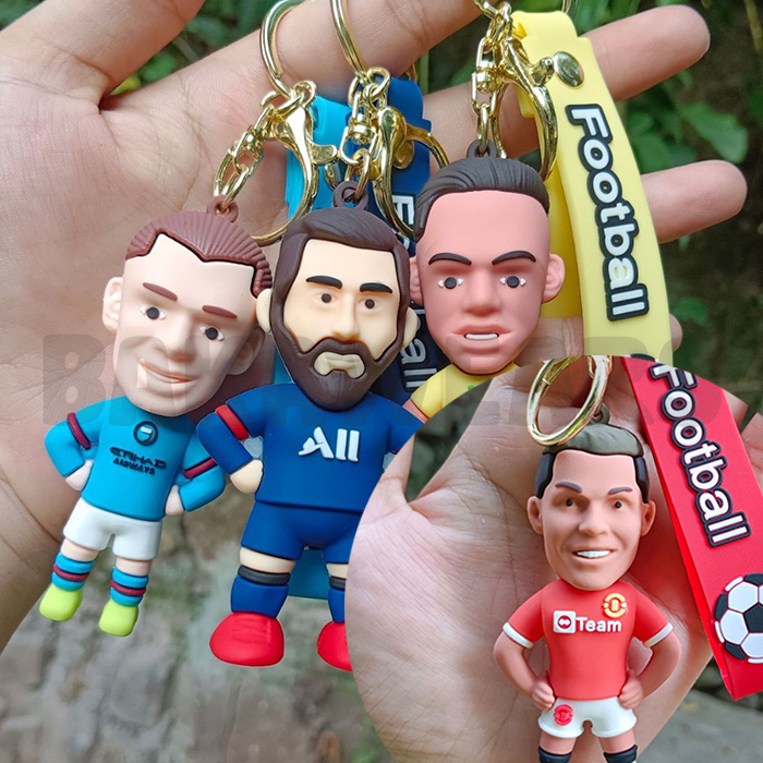 Jual Gantungan Kunci Bola/ Football/ Soccer: CR7, Ronaldo, Messi ...