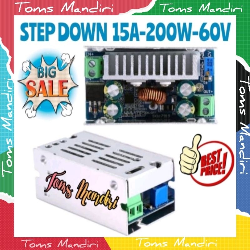 Jual Step Down 15A 200W 60V Adjustable DC-DC Step Down Converter Buck ...