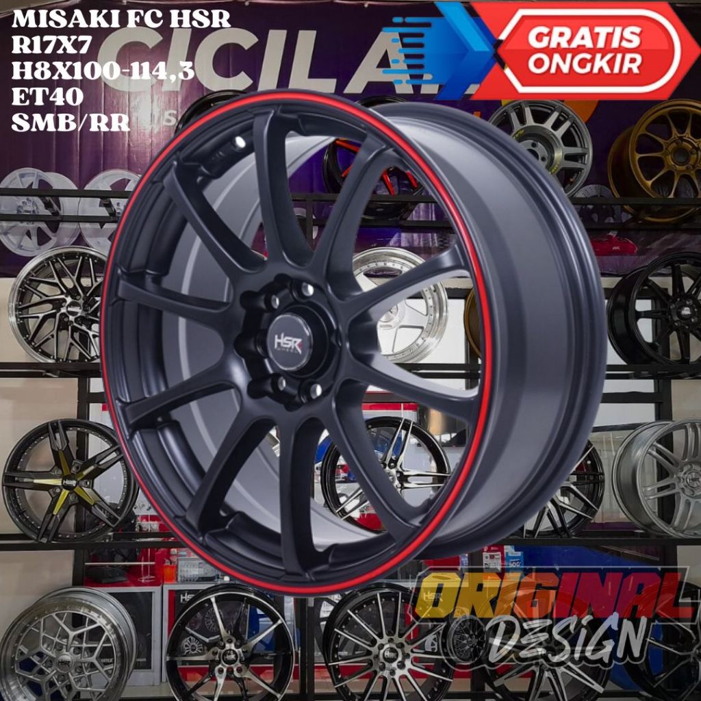 Jual Velg Mobil Ring 17 HSR MISAKI FC R17 Untuk Lancer , Baleno , Vios ...