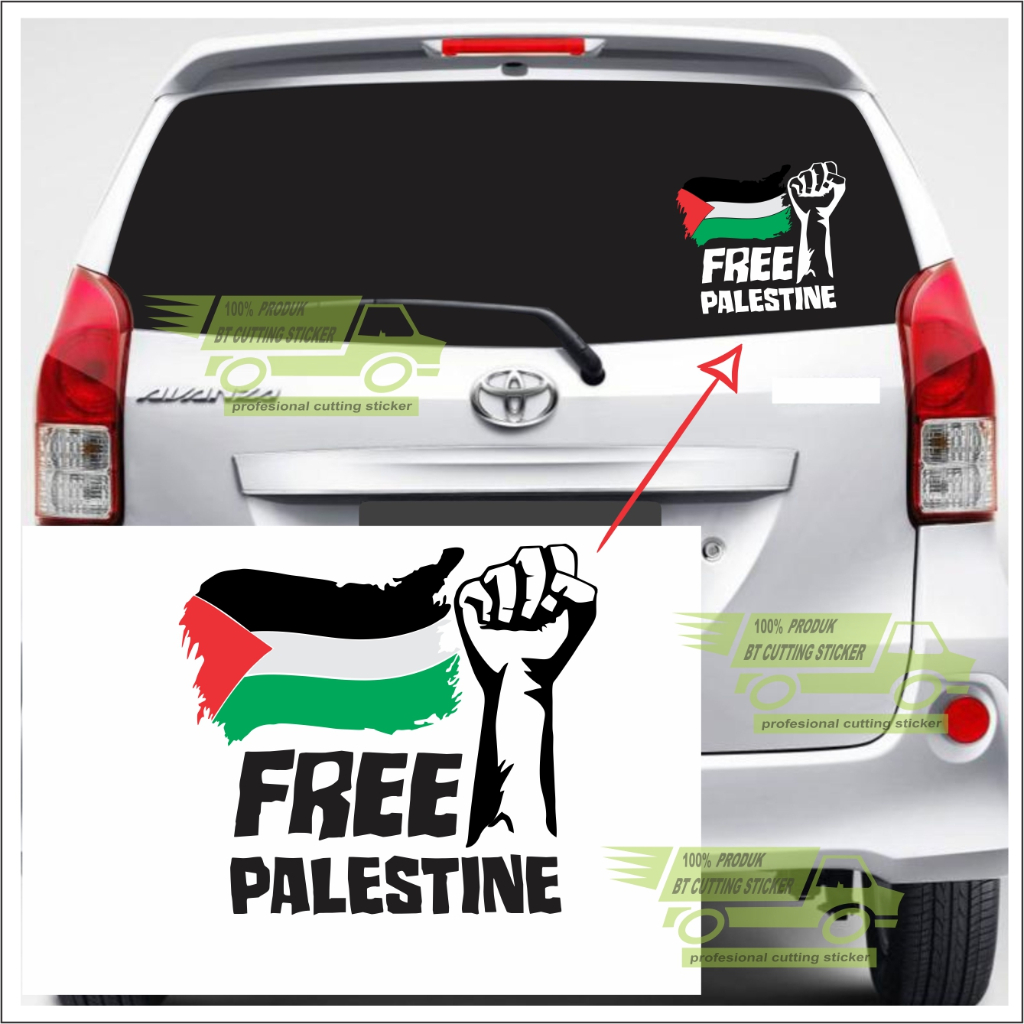 Jual stiker palestine stiker cutting sticker kaca mobil stiker mobil ...