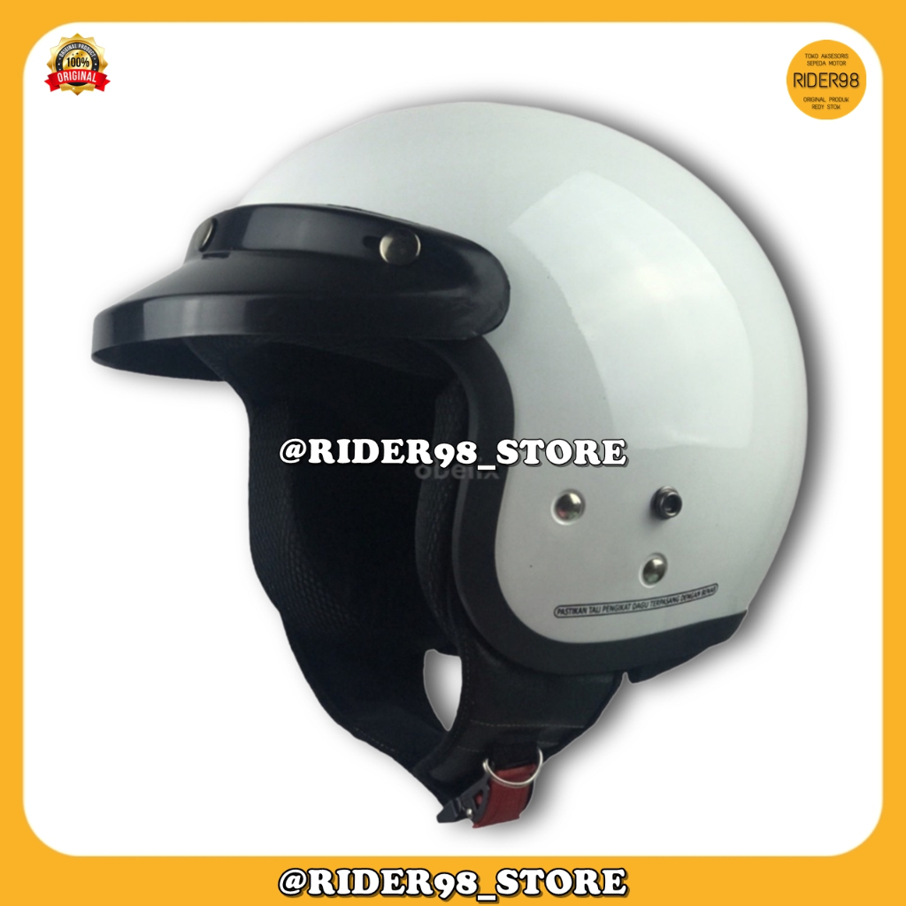 Jual Helmets Sepeda Motor Half Face Retro Full Leher Murah Standar Sni ...
