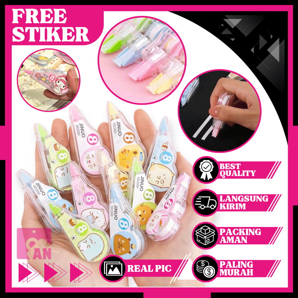 Jual 1PCS Tipex Pita Roll Tipe Ex Correction Pen Motif Lucu Stipo ...