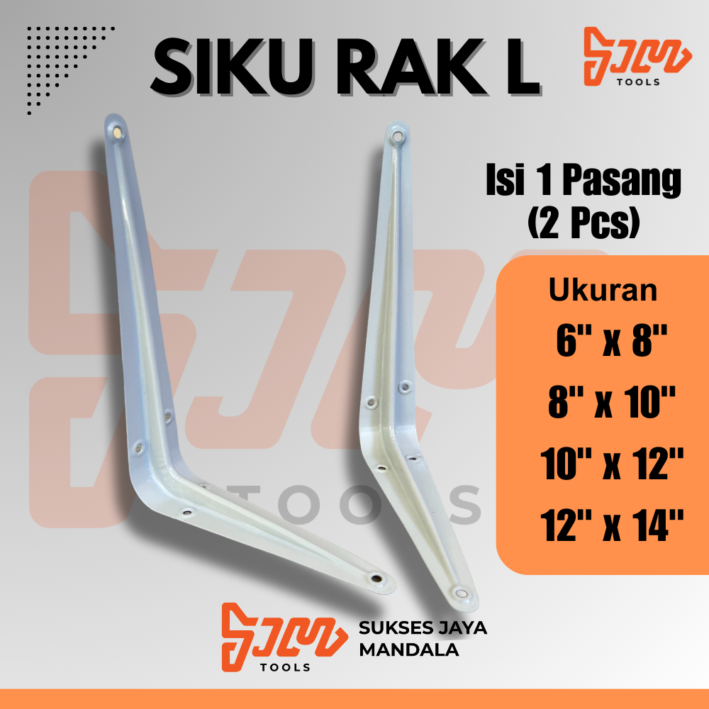 Jual Siku Rak L / Siku Penyangga Rak Putih (1 PASANG) | Shopee Indonesia