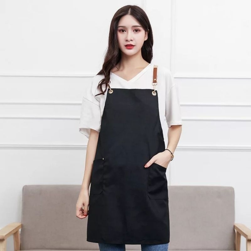 Jual Apron style Barista Drill Celemek Masak Cafe Restoran Pria Wanita ...