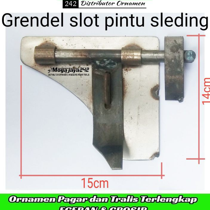 Jual Terbaik..!! slot atau grendel kunci pintu sliding pintu garasi ...