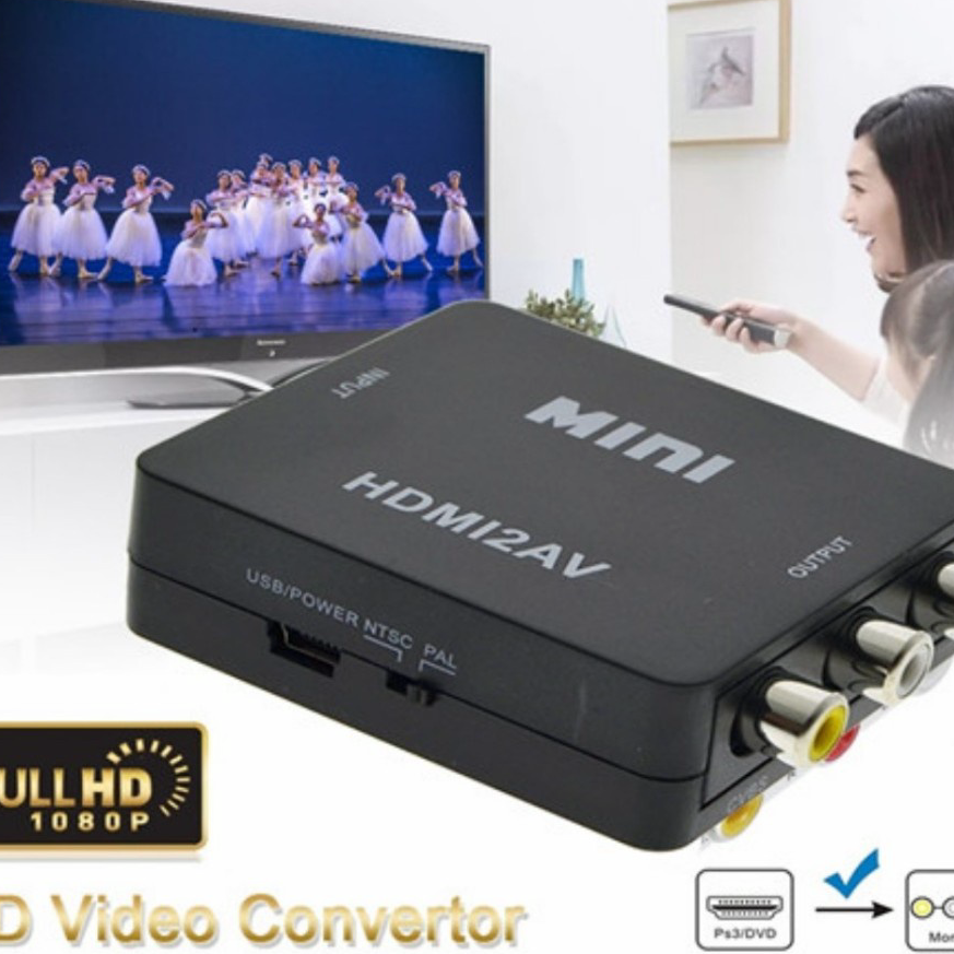 Jual Special Edition.. HDMI to AV RCA Converter MINI HDMI2AV MINI BOX HDMI2AV Adapter HGI ...
