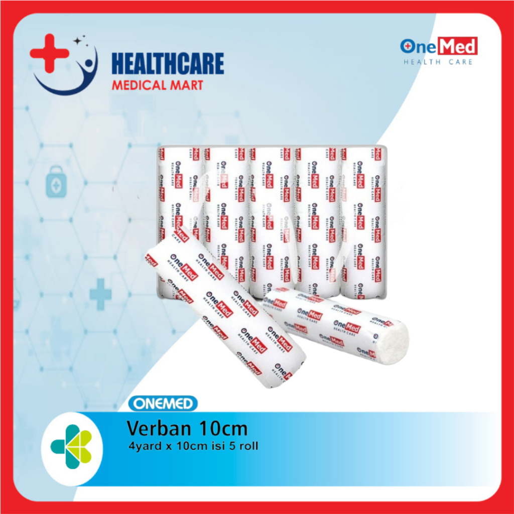 Jual Kasa Verban / Perban 4yard x 10cm OneMed (isi 5 roll) | Shopee ...