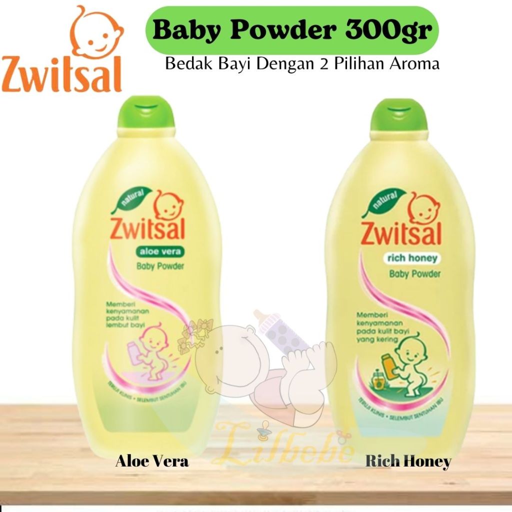 Jual Zwitsal Natural Baby Powder Rich / Milk & Honey / Aloe Vera 300gr ...