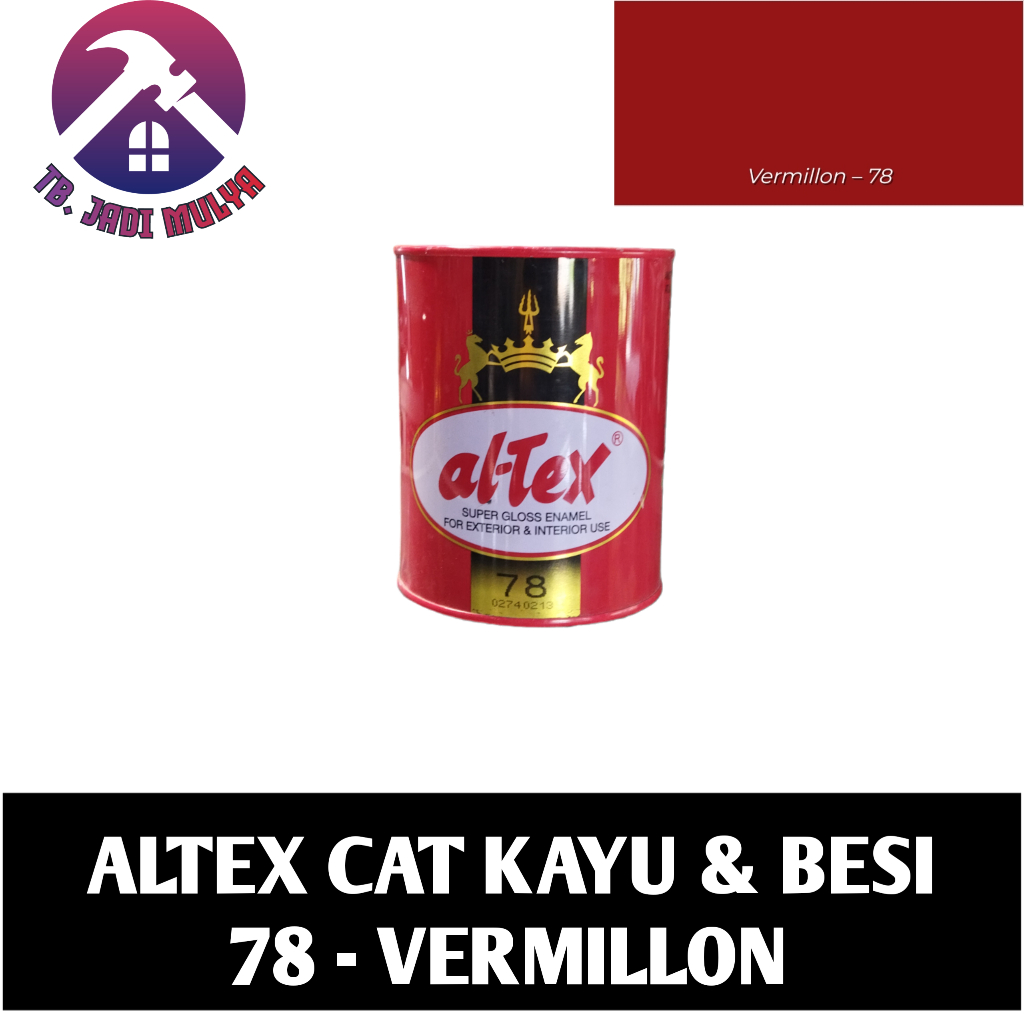 Jual CAT BESI DAN KAYU ALTEX 800GR 78 VERMILLON | Shopee Indonesia
