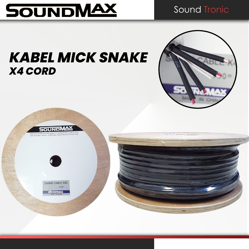 Jual Kabel Snake Isi 4 SOUNDMAX Cable Snake 4 Core 10Meter | Shopee ...