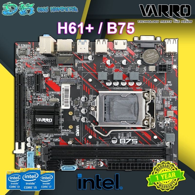 Jual Motherboard Lga 1155 Varro H61 Ddr3 Slot NVME | Shopee Indonesia