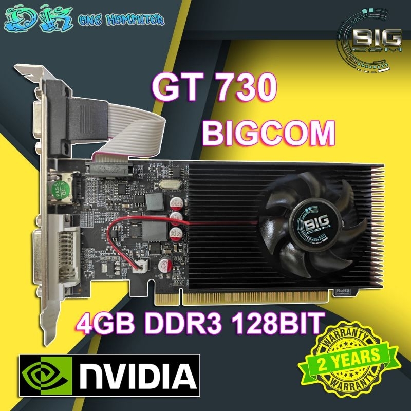 Jual Vga BIGCOM Gt 730 4Gb Ddr3 Low Procfil ( include besi pendek untuk ...