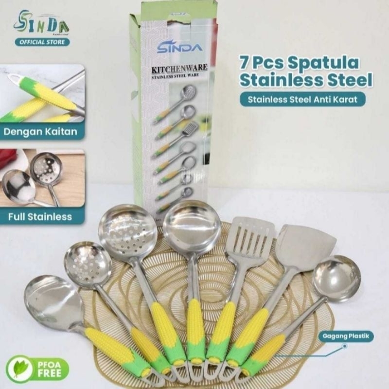Jual SPATULA STAINLESS SET ISI 7 PCS | Shopee Indonesia