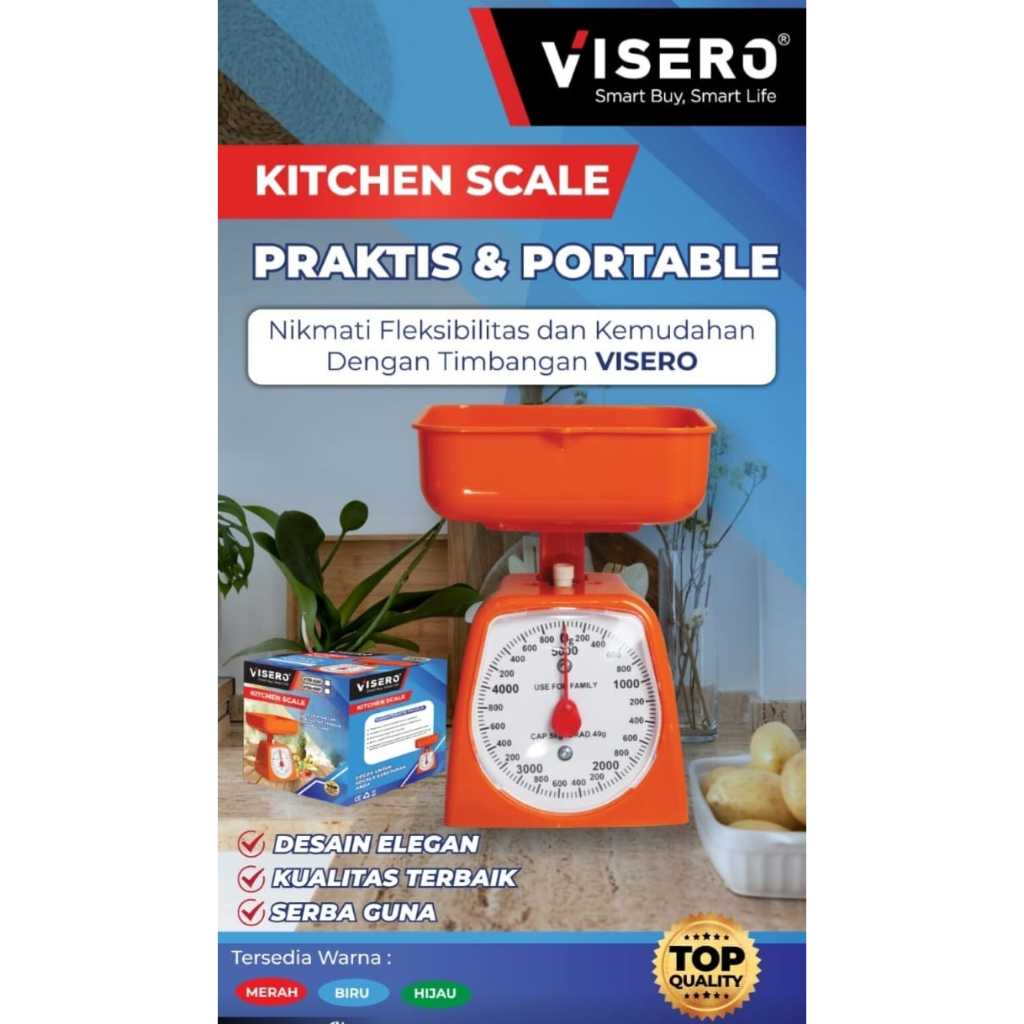 Jual Timbangan kue serbaguna visero / GSF / steele 2 kg / 5kg TM02 TM 02 | Shopee Indonesia