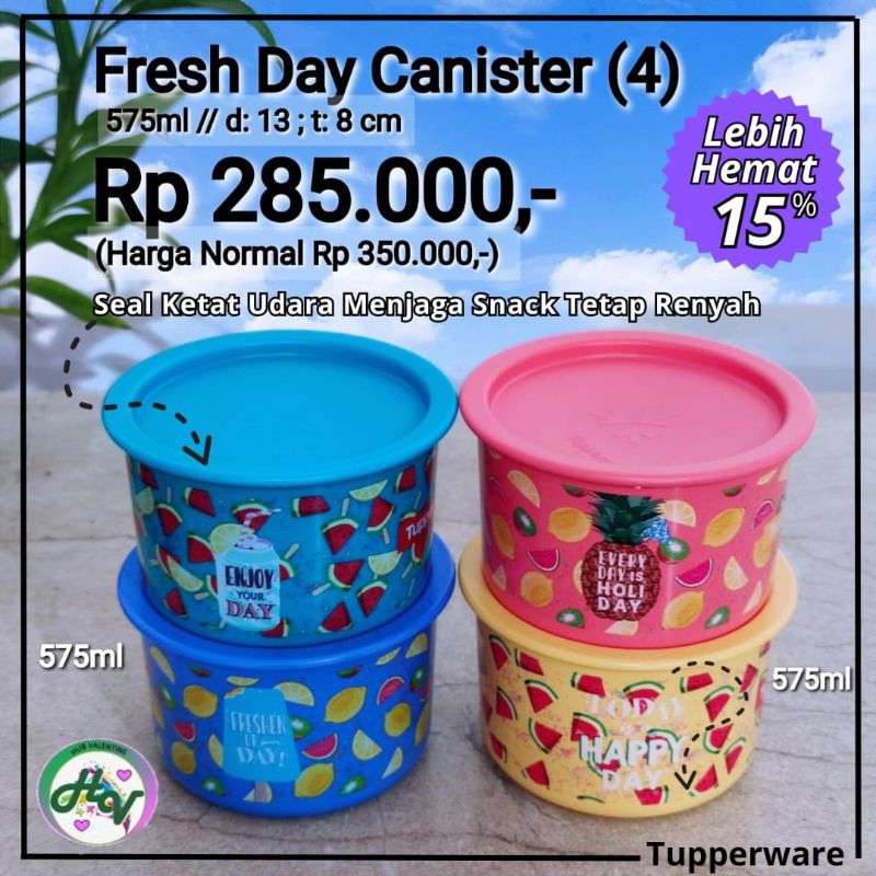 Jual Toples Tupperware Fresh Day Canister | Shopee Indonesia