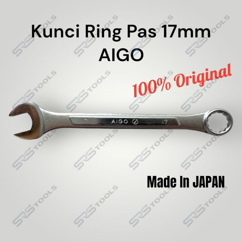 Jual AIGO Kunci Ring Pas 17 mm - Combination Spanner 17mm Made In JAPAN | Shopee Indonesia