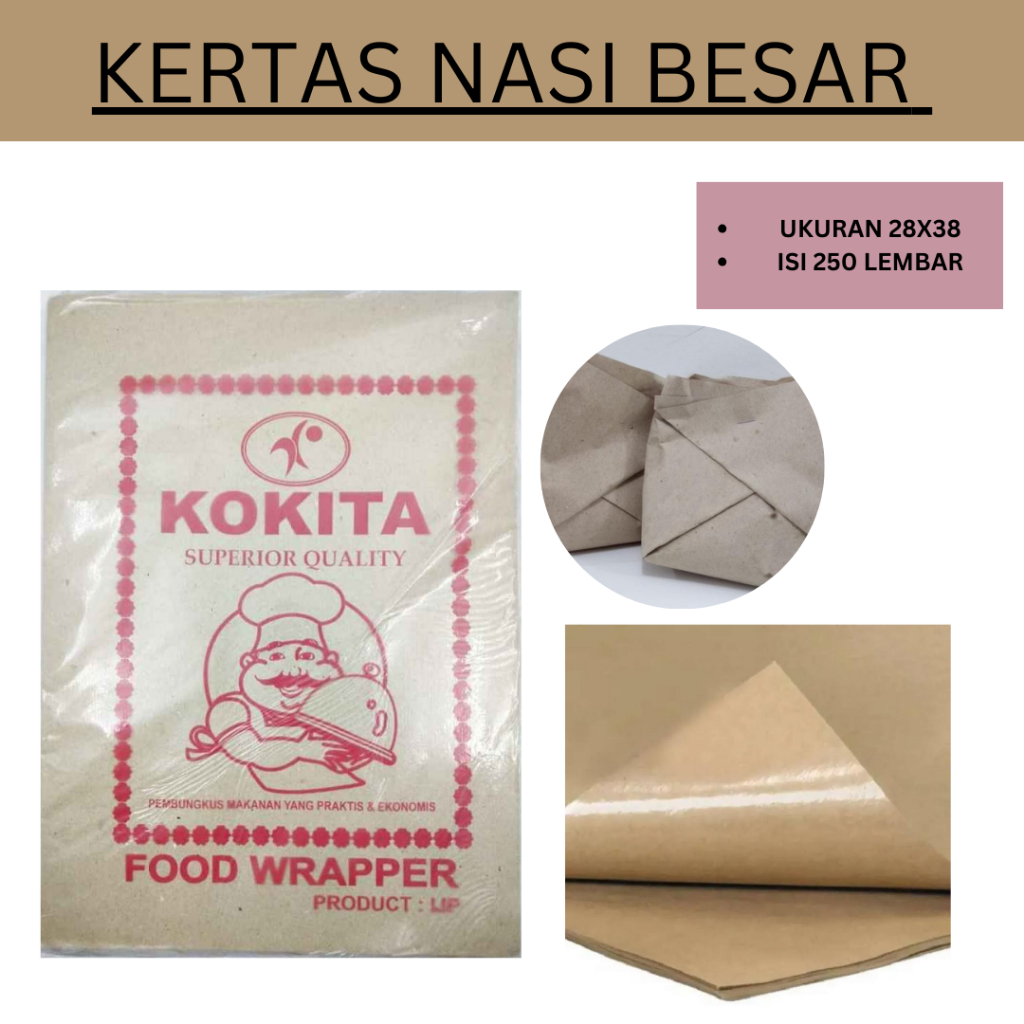 Jual Kertas Nasi Coklat , Kertas bungkus nasi | Shopee Indonesia