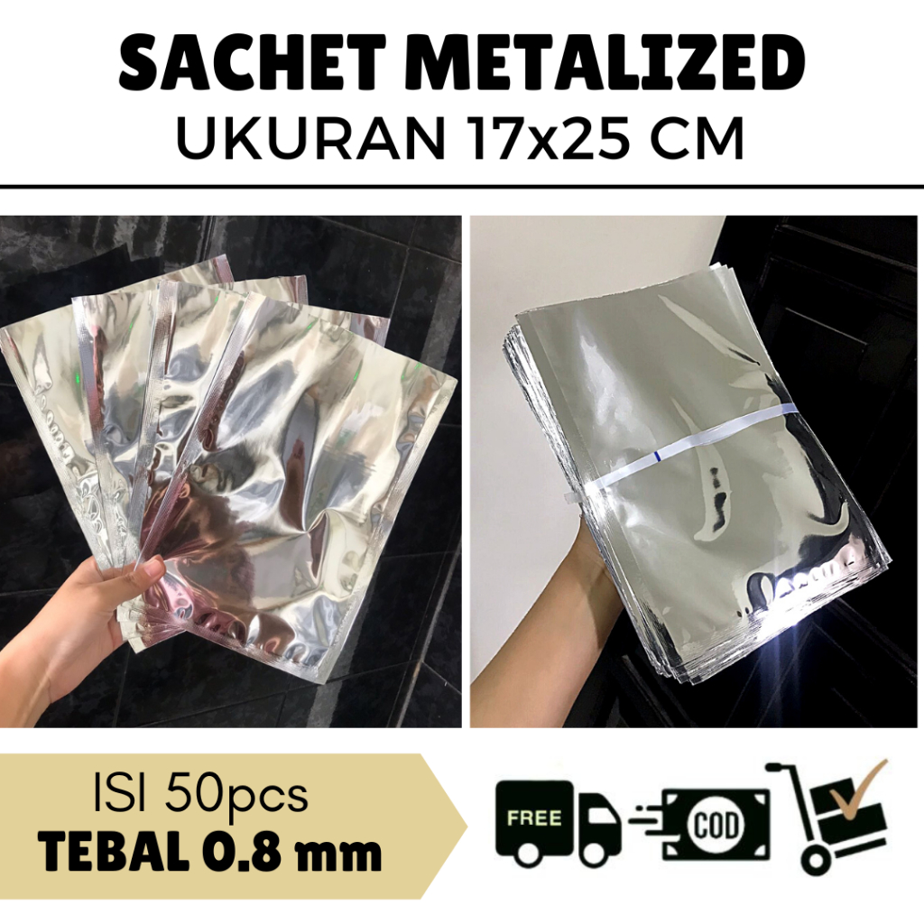 Jual Kemasan Sachet alumunium Foil 17x25 Sachet alumunium Makanan ...