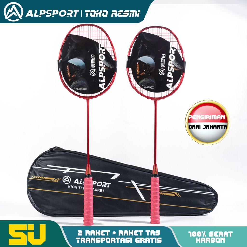 Jual ALPSPORT RR【2Raket + Tas】4U G5 100% Serat Karbon Penuh Desain Asli ...