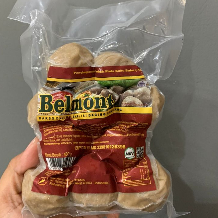 Jual Belmont Bakso Isi Daging Sapi Cincang/Baso/Meatballs 400 Gram ...