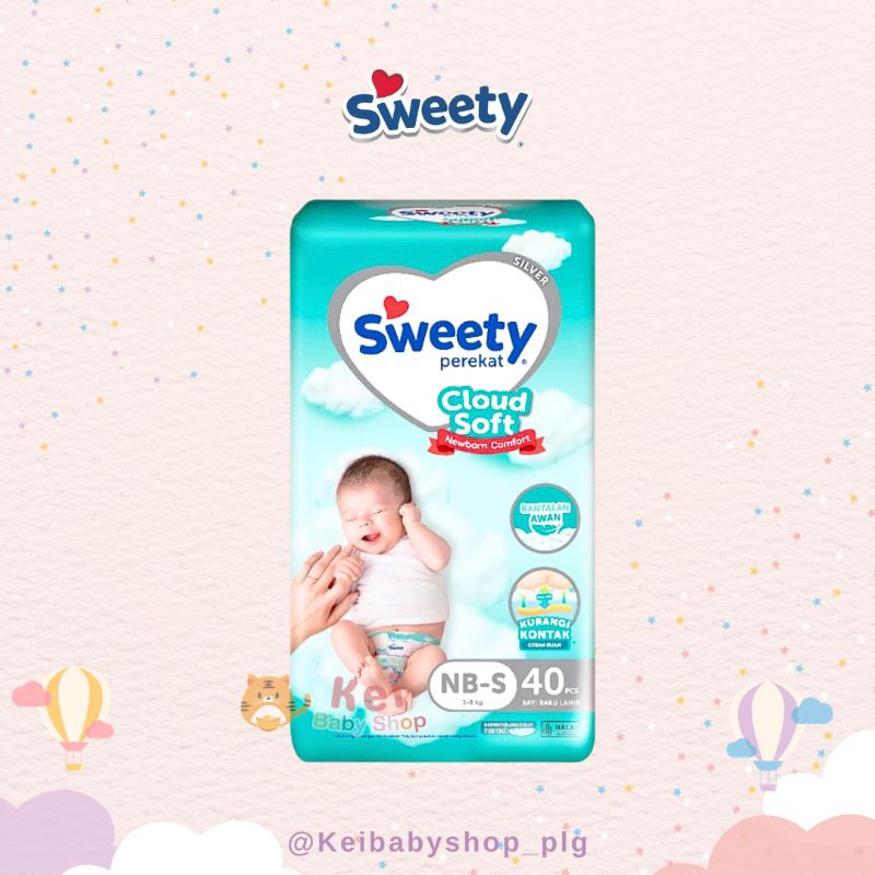Jual Popok Sweety Silver Comfort NB S-40 | Shopee Indonesia