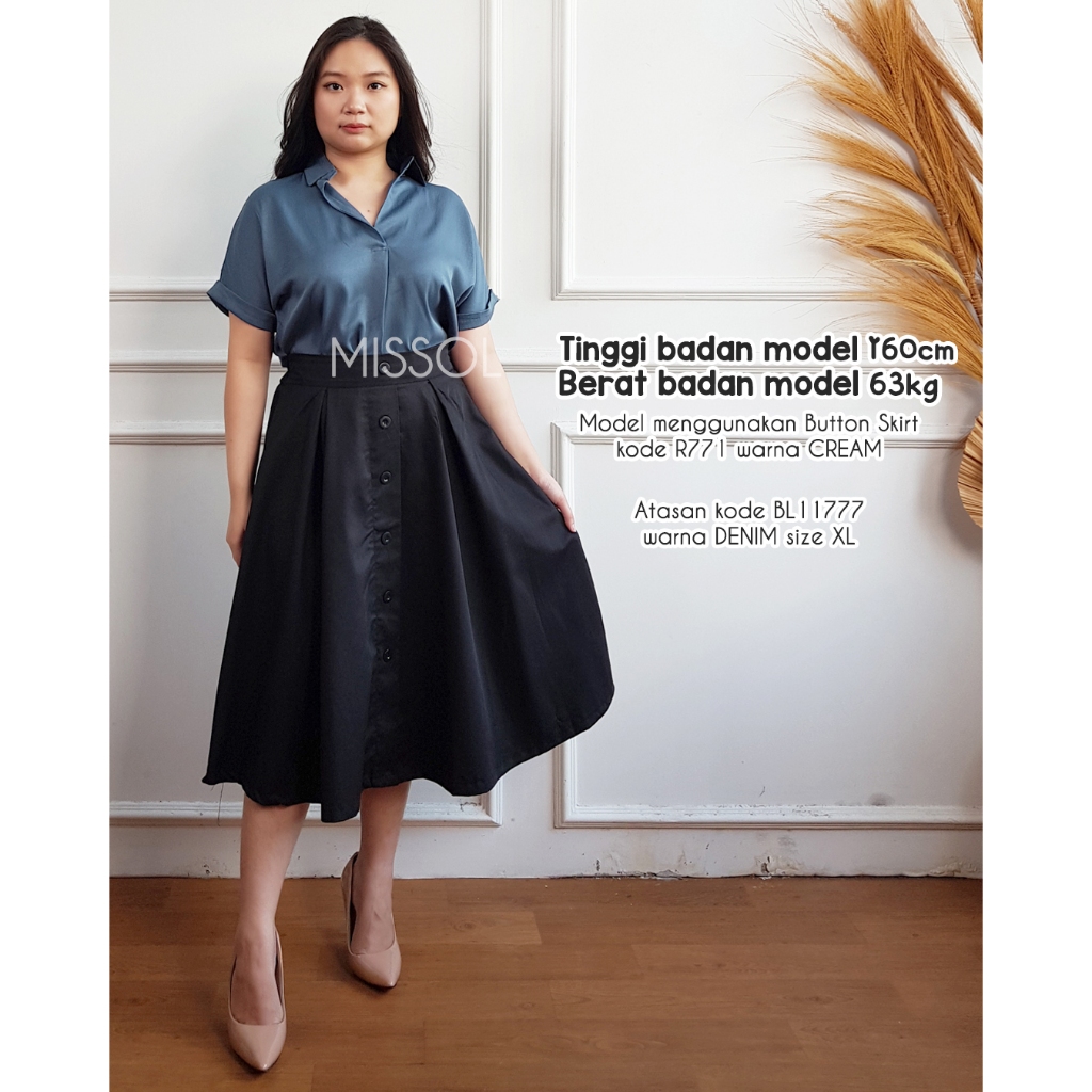 Jual TERMURAH BESTSELLER Rok polos wanita lebar midi panjang plain ...
