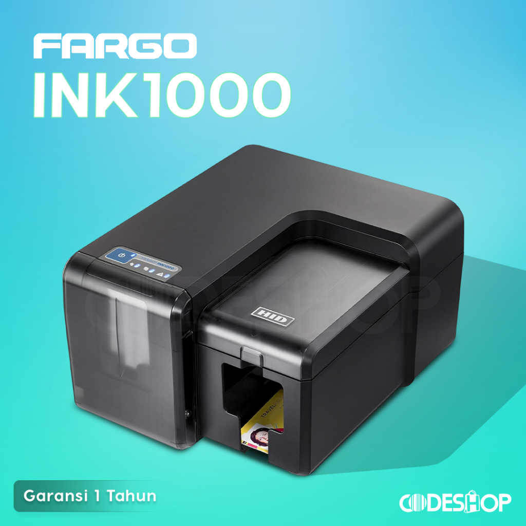 Jual ID Card Printer Fargo INK1000 Cetak Kartu Thermal Inkjet Single ...