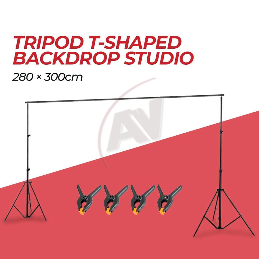 Jual Background stand 2,8 x 3 meter / Bracket Stand 3m Backdrop Foto ...