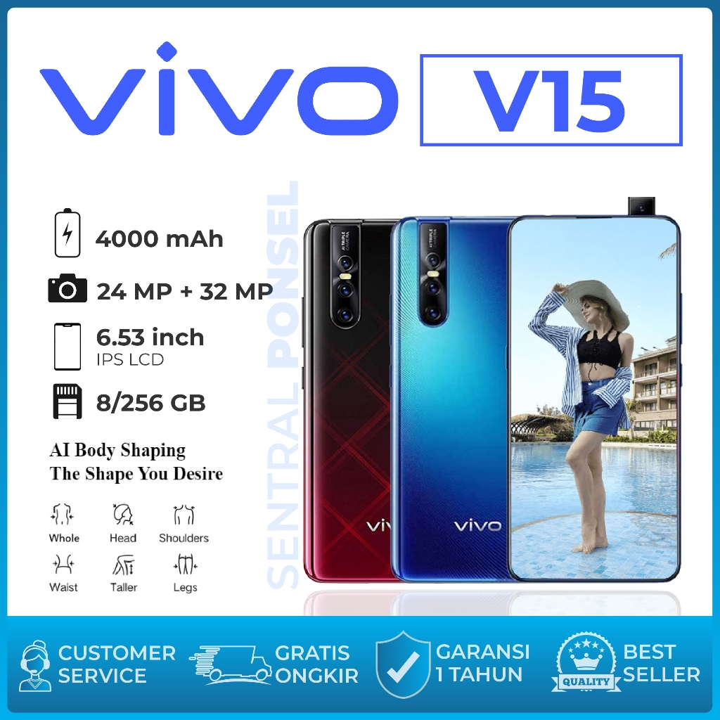 Jual VIVO V15 RAM 8/256GB KAMERA SELFI 32 MP MAIN KAMERA TRIPLE 24MP | Shopee Indonesia