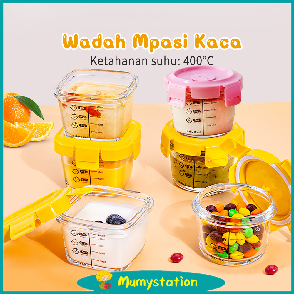 Jual Mumystation Wadah Mpasi Kaca Penyimpanan Mpasi Glass Baby Food ...
