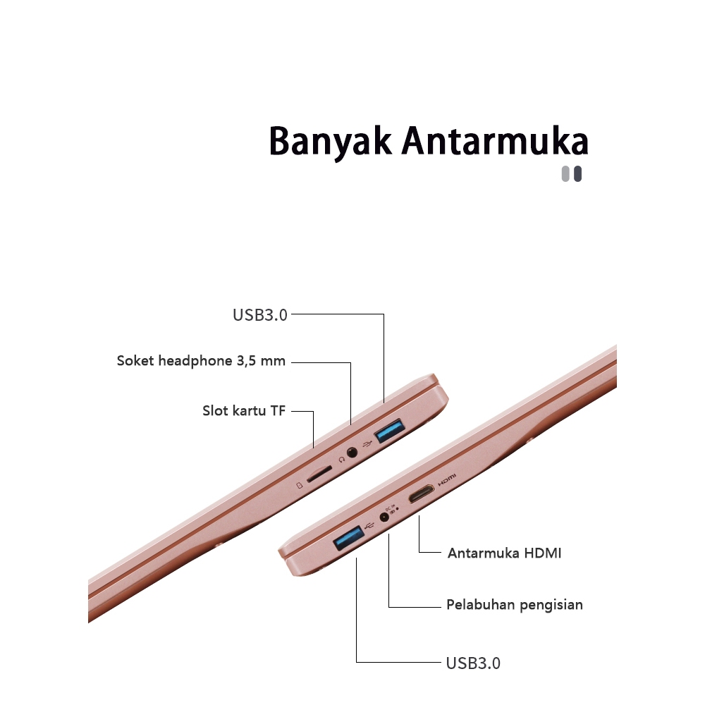 Jual CNAST - Laptop Pink Baru 15.6 inch Ram20g+512GB SSD rose gold ...