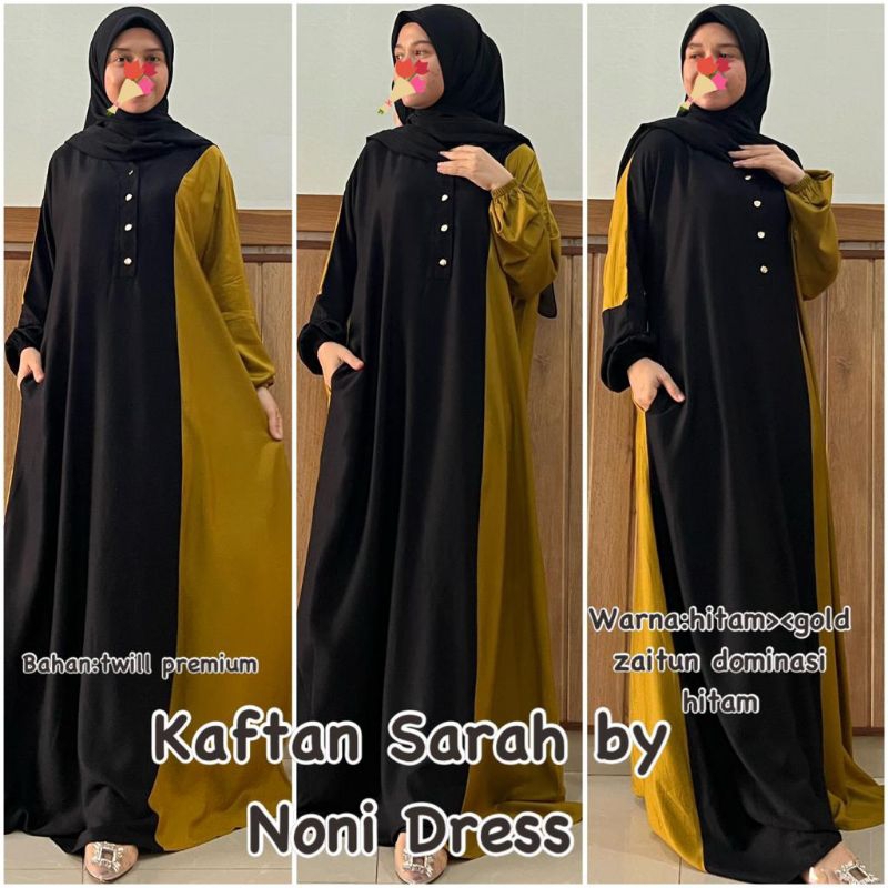Jual kaftan premium Sarah by noni dres | Shopee Indonesia