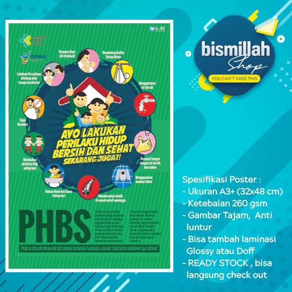 Jual Poster kesehatan PHBS | Shopee Indonesia