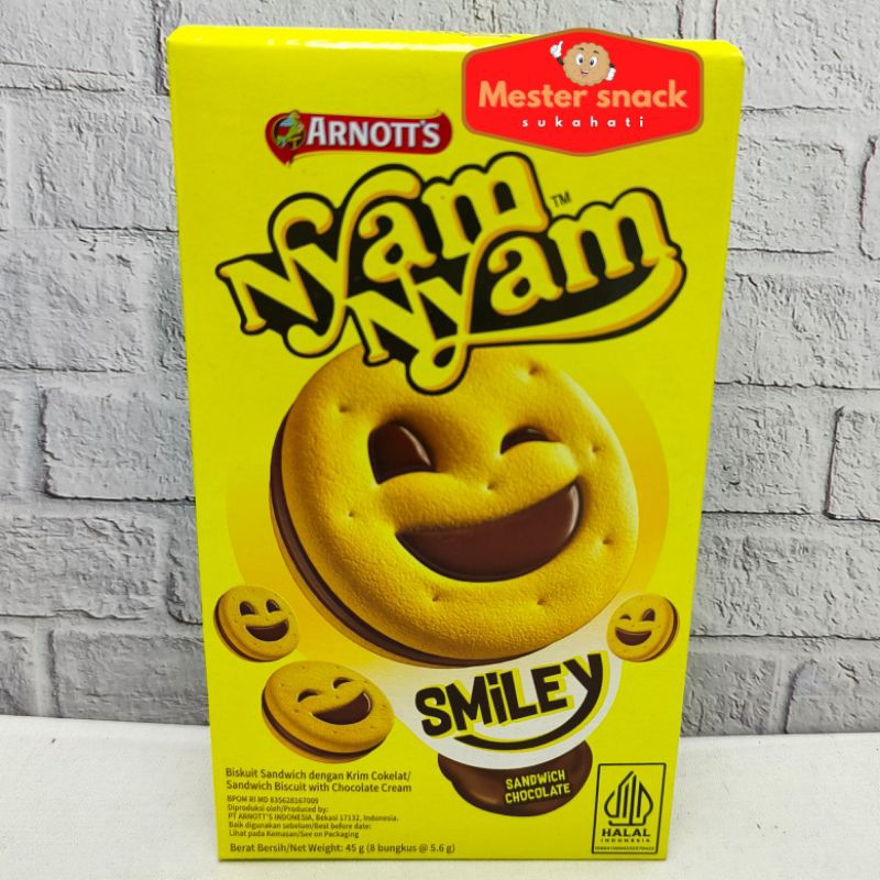 Jual Nyam Nyam Smiley | Biskuit Senyum | Biskuit Enak | Shopee Indonesia
