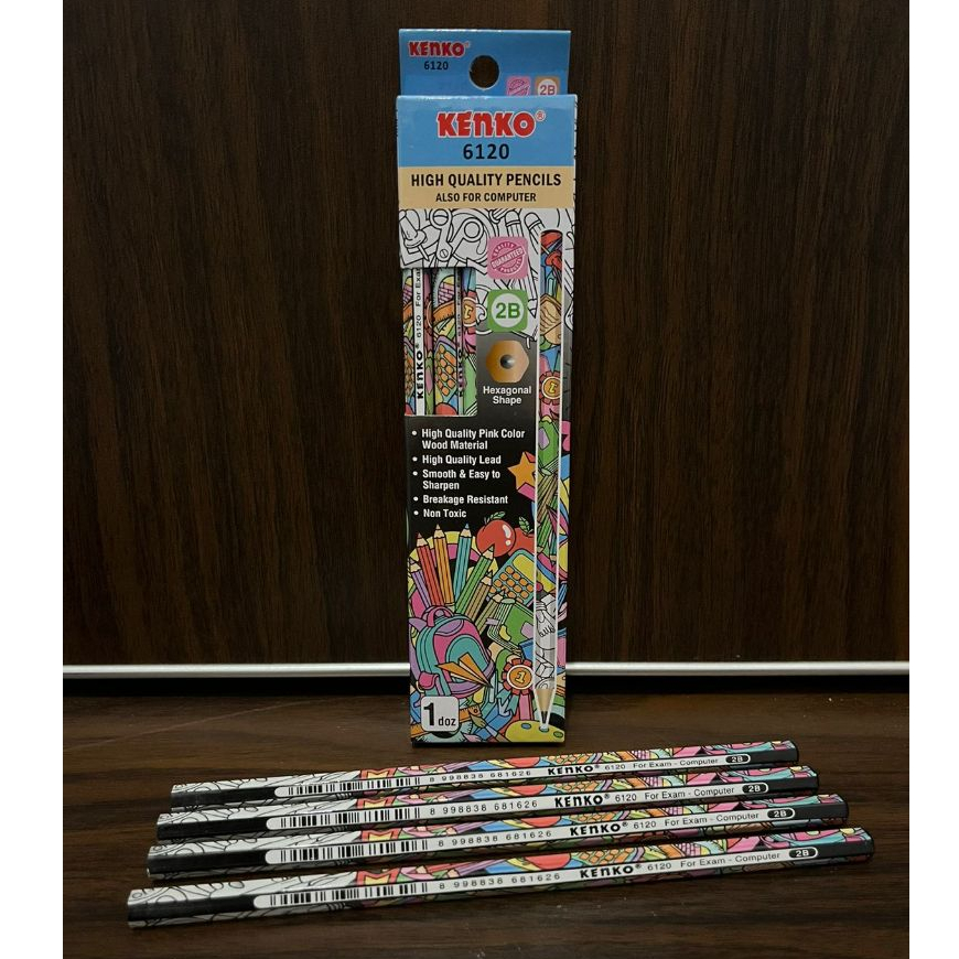 Jual (12 pcs) Pensil 2B Kenko 6120 | Shopee Indonesia