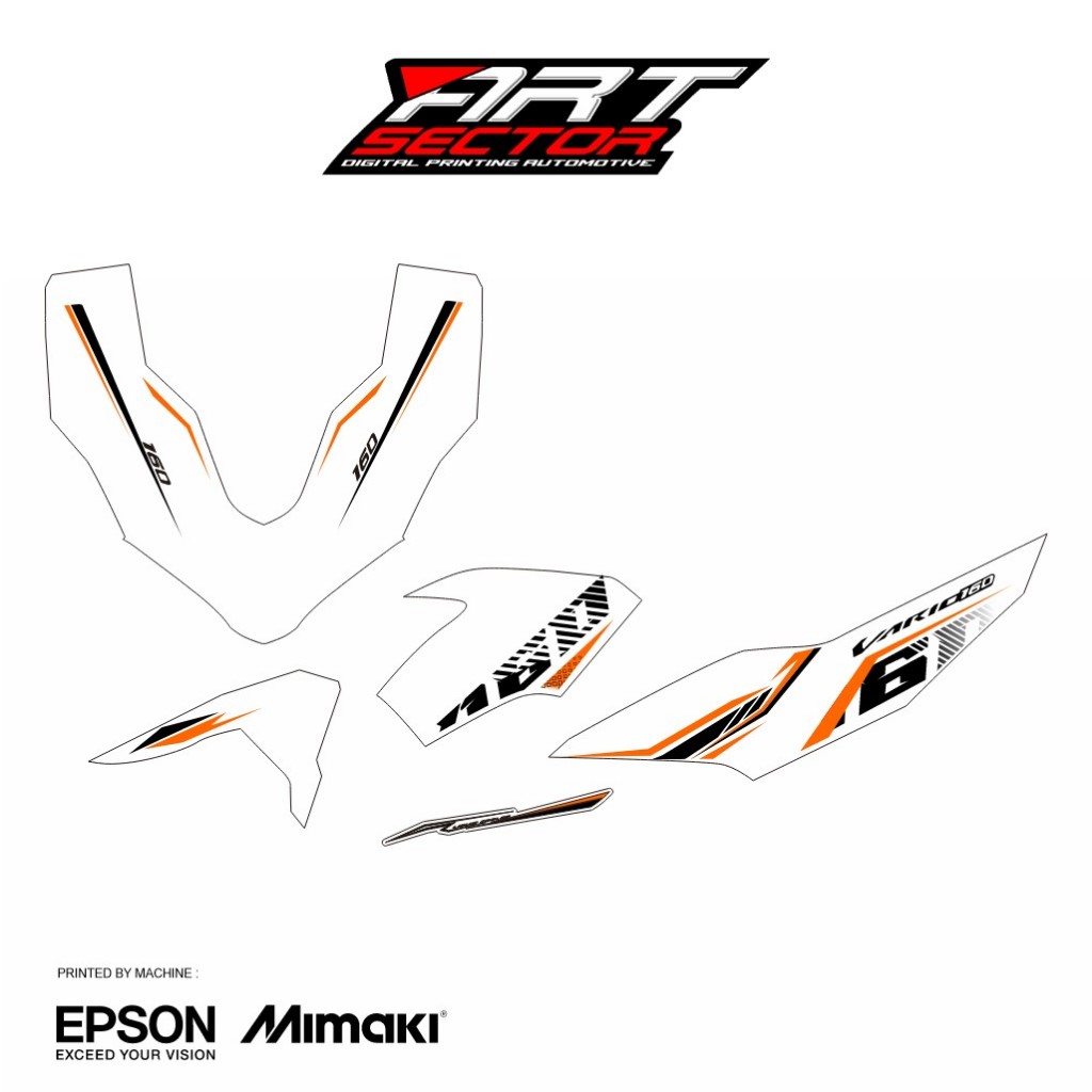 Jual STICKER STRIPING TRANSPARAN VARIO 160 HI TECH | Shopee Indonesia