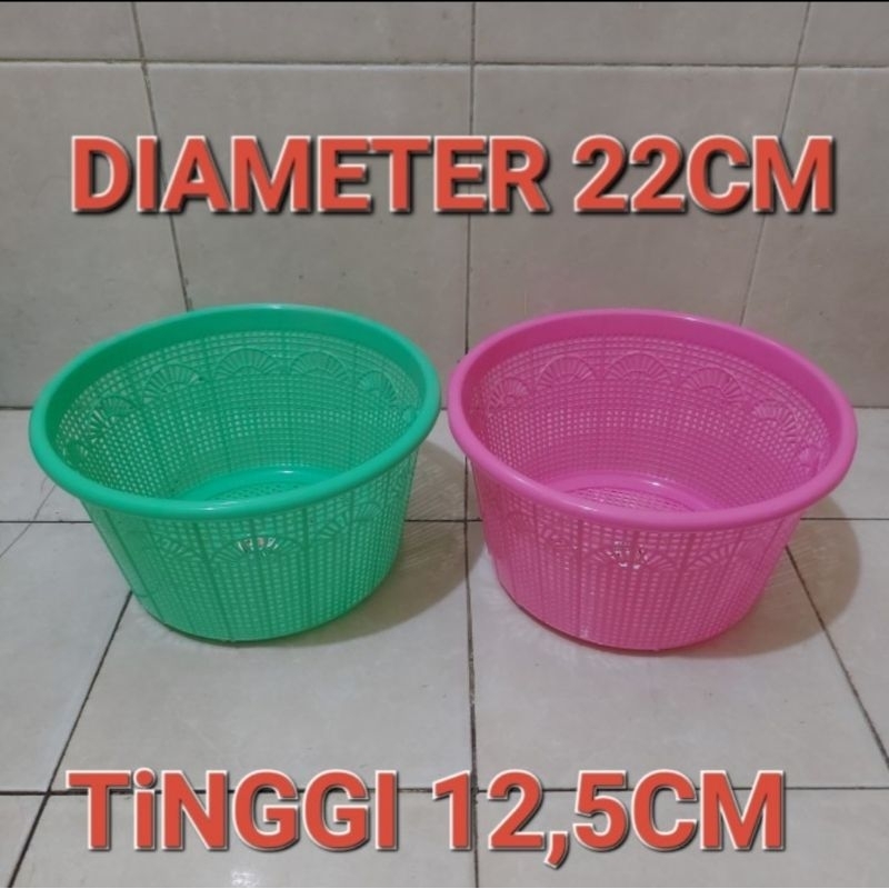 Jual Keranjang sayur dan buah/bakul wakul telur 22 cm/besek plastik ...