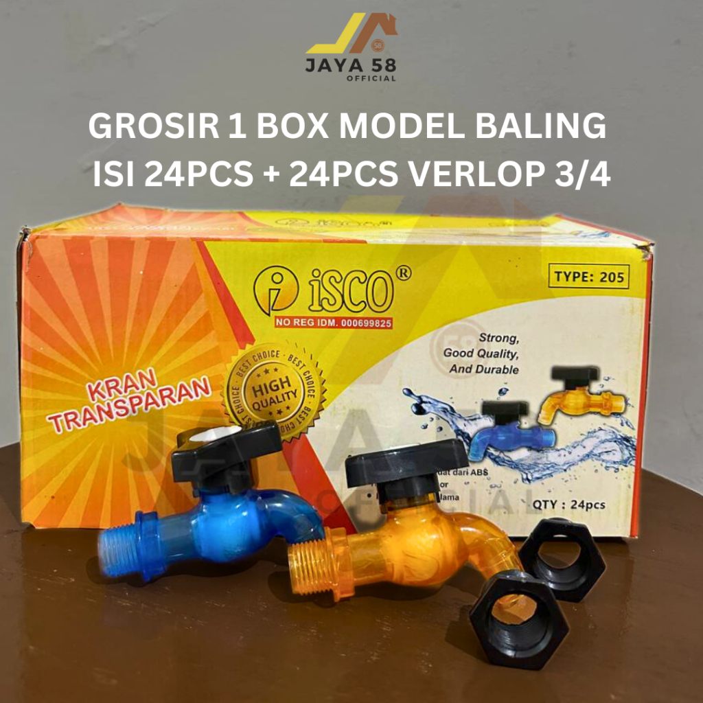 Jual GROSIR 1 BOX ISI 24 PCS Kran Air ABS Transparan Model Baling ...