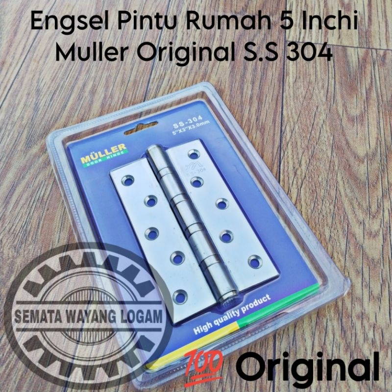 Jual Engsel Pintu Muller Original Stainless Steel 304 5 Inchi Engsel ...