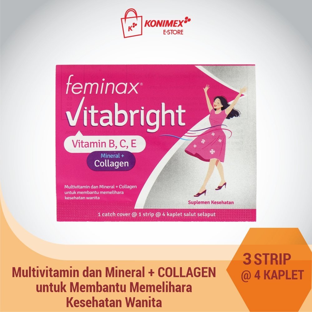 Jual Feminax VitaBright Kaplet Salut Selaput @4 Kaplet – 3 strip | Shopee Indonesia