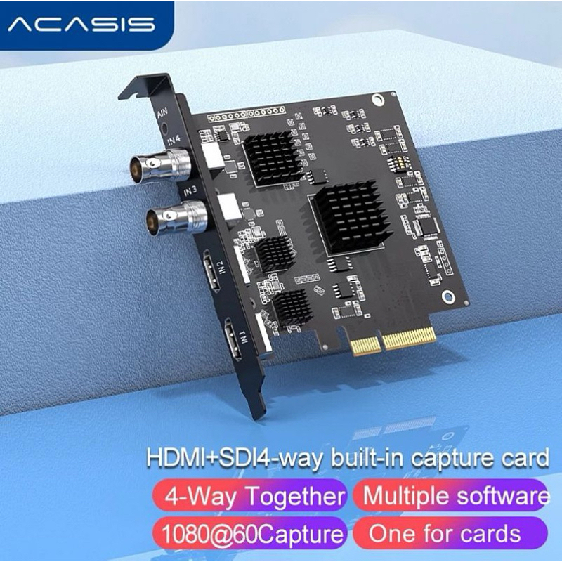 Jual SEMOX QUAD 2SDI & 2 HDMI VIDEO CAPTURE PCI-E 4X SUPPORT VMIX OBS ...
