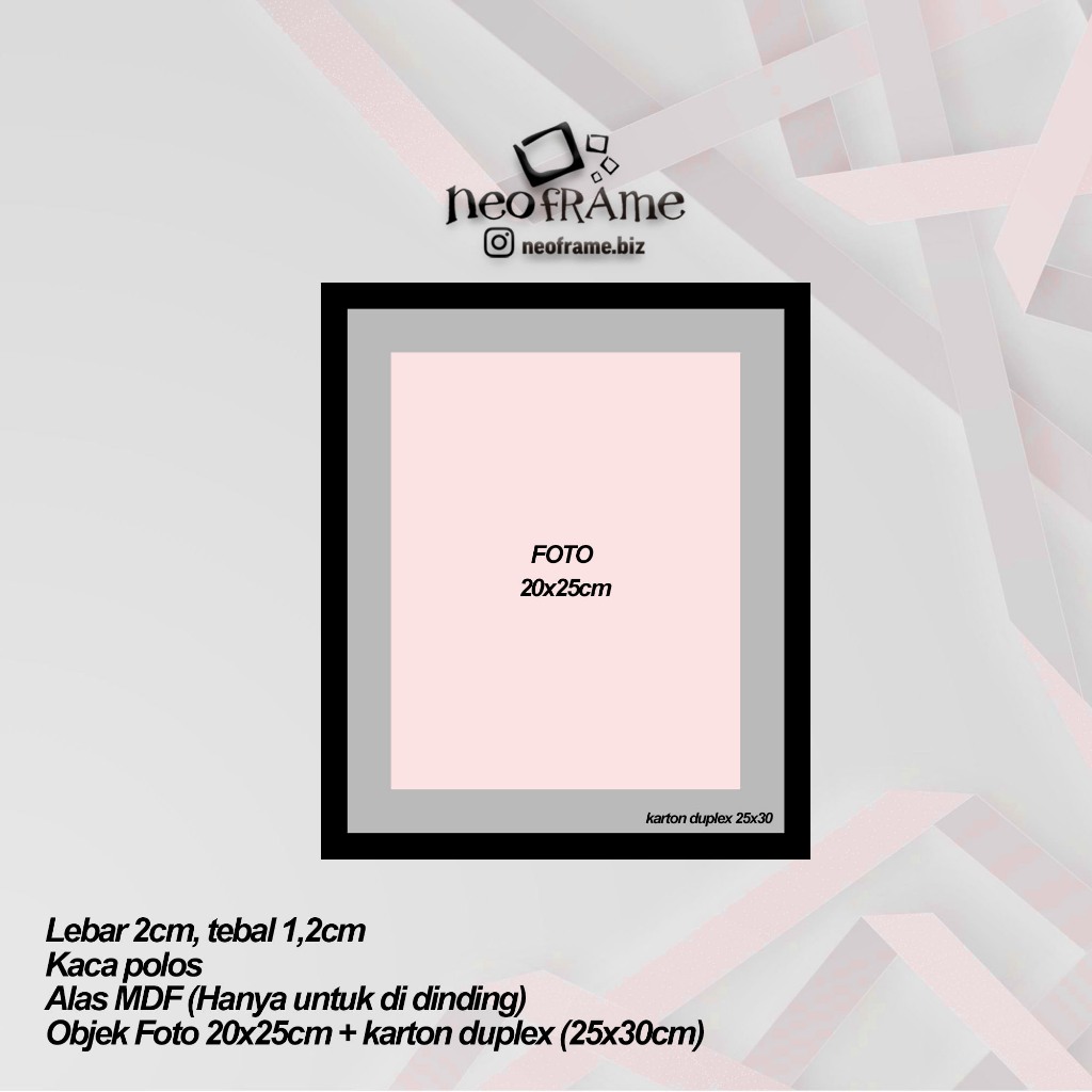 Jual Neoframe - Bingkai Foto / Pigura 10R 25x30cm Seri 2cm Slim ...