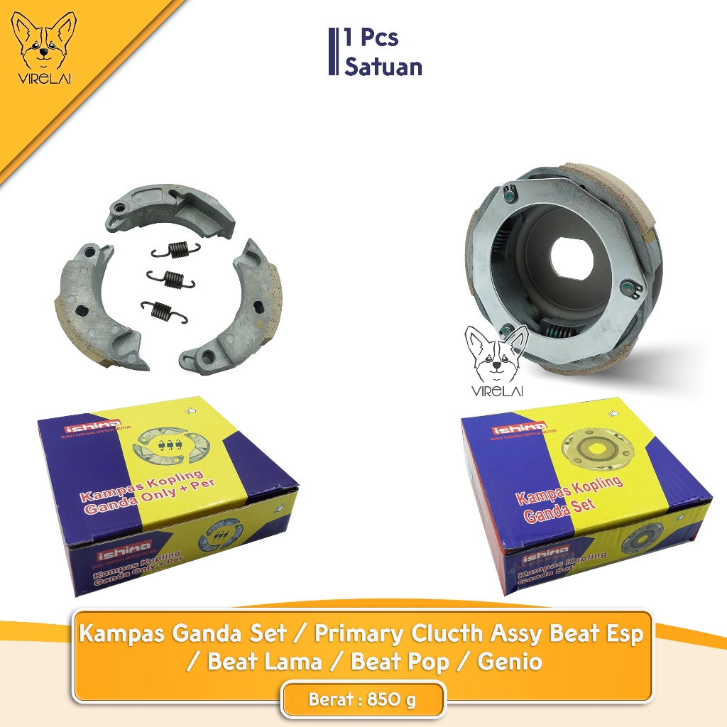 Jual Kampas Ganda Only Set / Primary Clucth Assy Beat / Mio / Genio ...