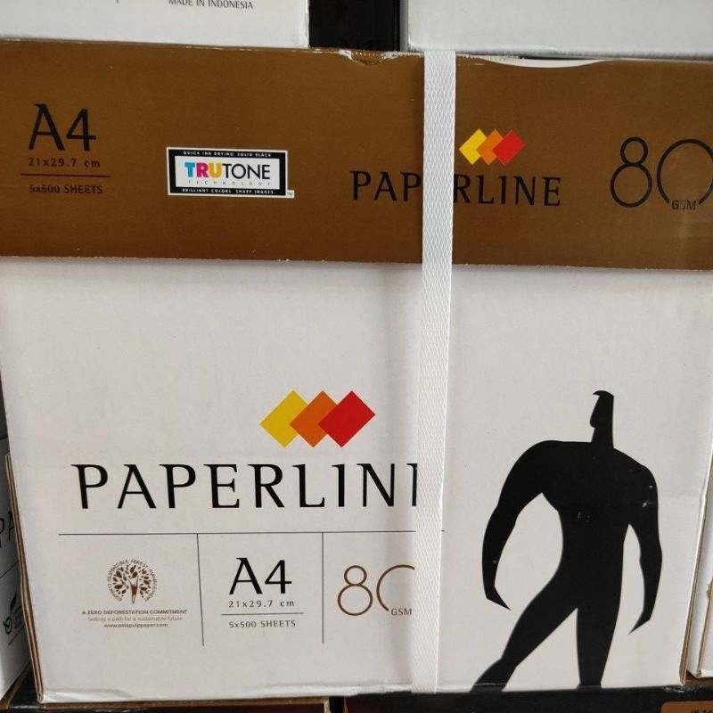 Jual kertas hvs print A4 paperline 80gsm (5 rim) | Shopee Indonesia