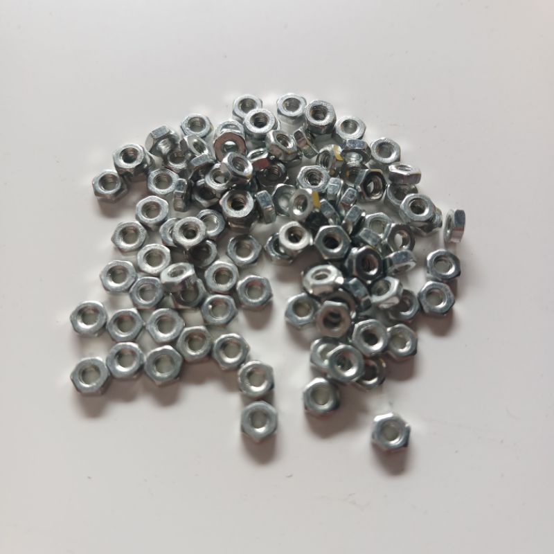 Jual Mur m2 / mur 2mm / nut m2 /mur untuk baut 2mm 100pcs | Shopee ...