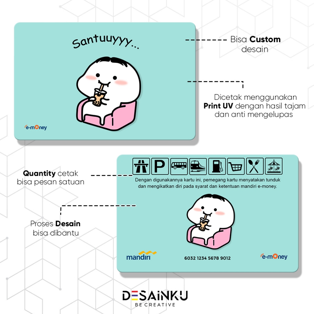 Jual EMONEY edisi Pentol stiker lucu / Tap Cash / Flazz / Brizzi ...